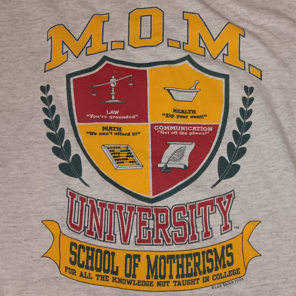 1993 Mom University Vintage College Style Shirt 90s S… - Gem